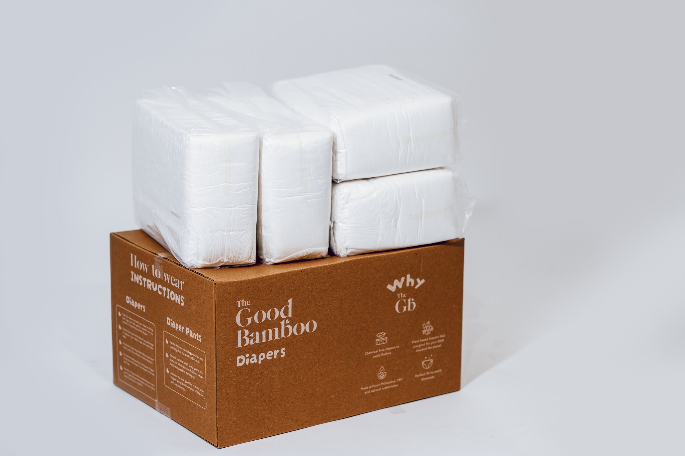 The Good Bamboo Organic Bamboo Diapers - XS Size/New Born (3-5 Kgs ...
